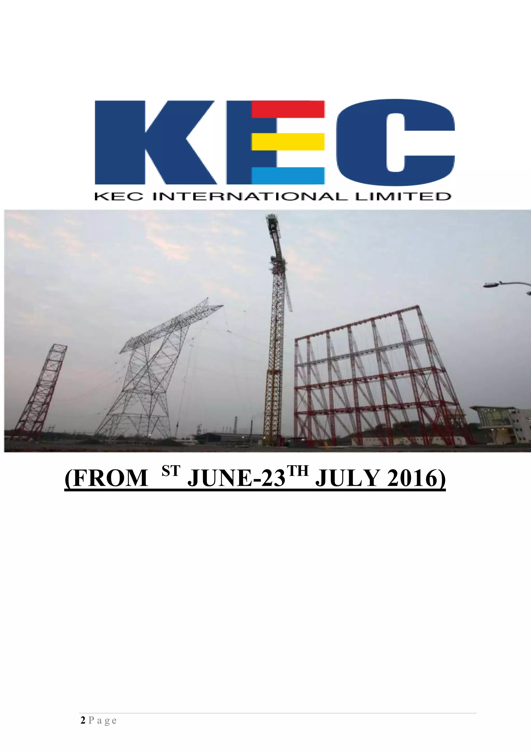 Kec training report | PDF