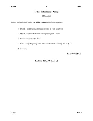 [Kedah] perc spm 2013 bi k2 | PDF