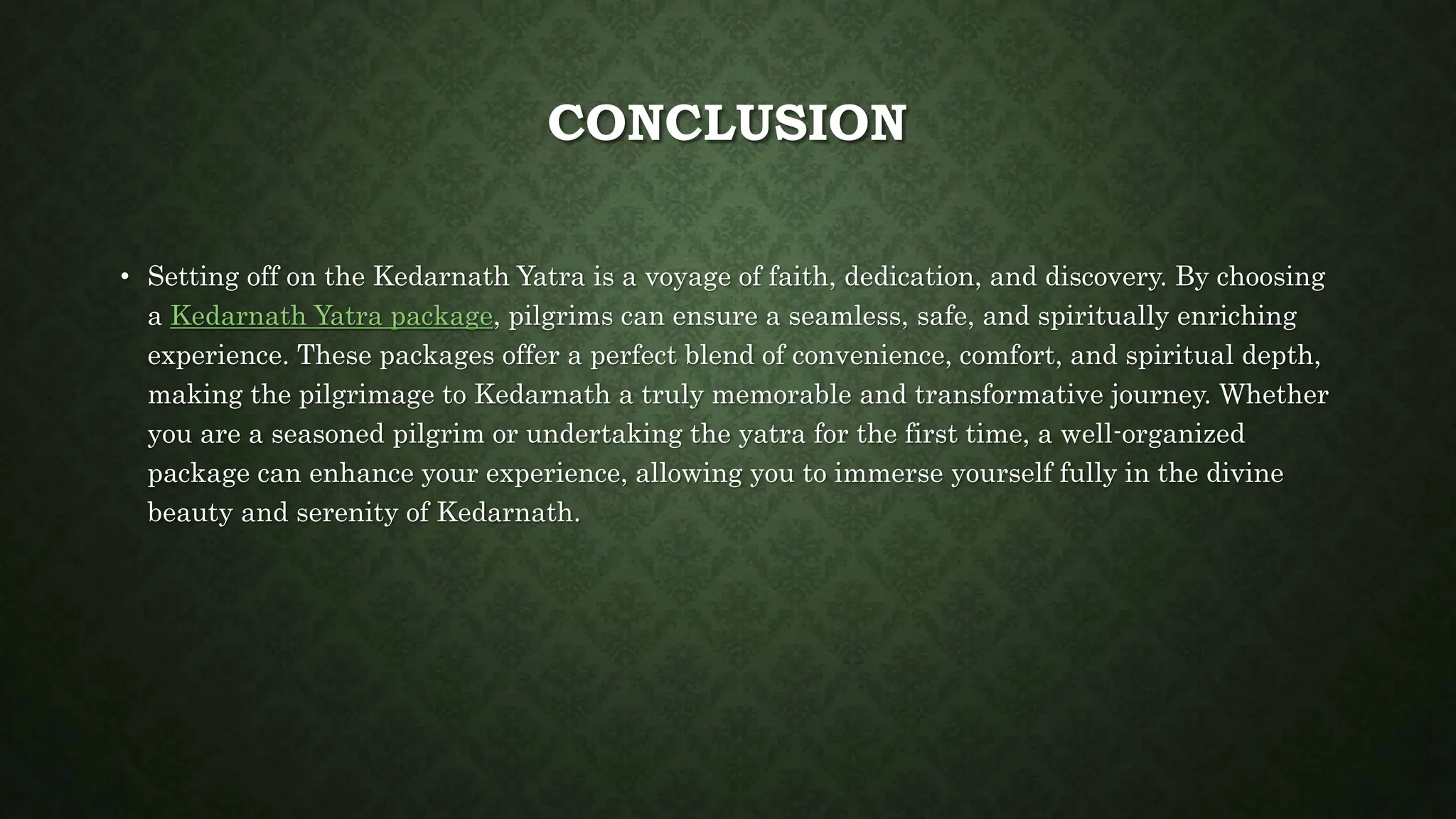 Kedarnath Pilgrimage : A Holy Expedition | PPTX