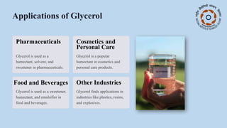 BIODIESEL AND ROLEs OF GLYCEROL PRODUCTION AND APPLICATION | PPTX