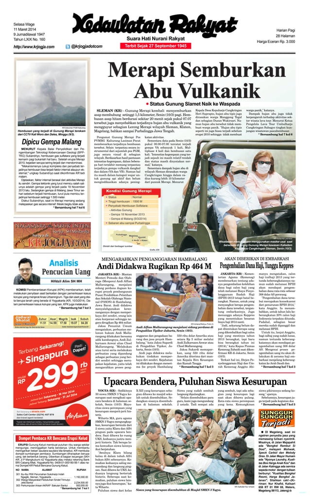 Kedaulatan Rakyat 11 Maret 2014 | PDF