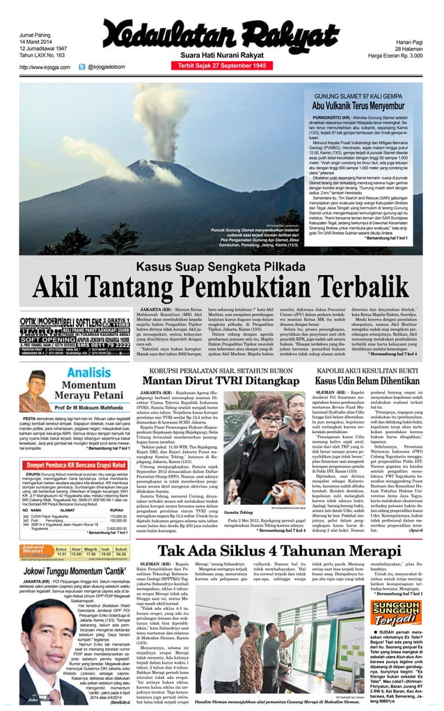 Kedaulatan Rakyat 14 Maret 2014 | PDF