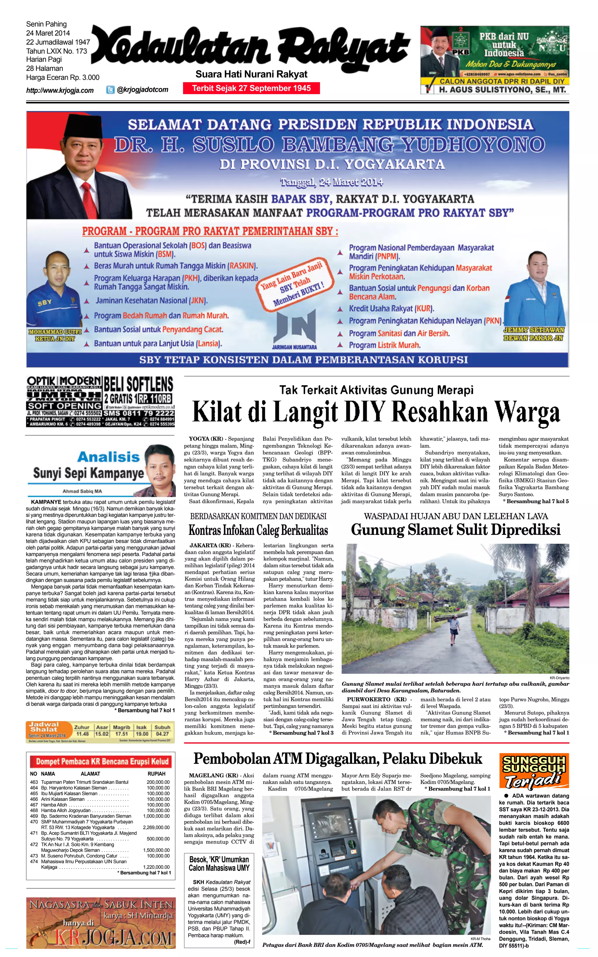 Kedaulatan Rakyat 24 Maret 2014 | PDF
