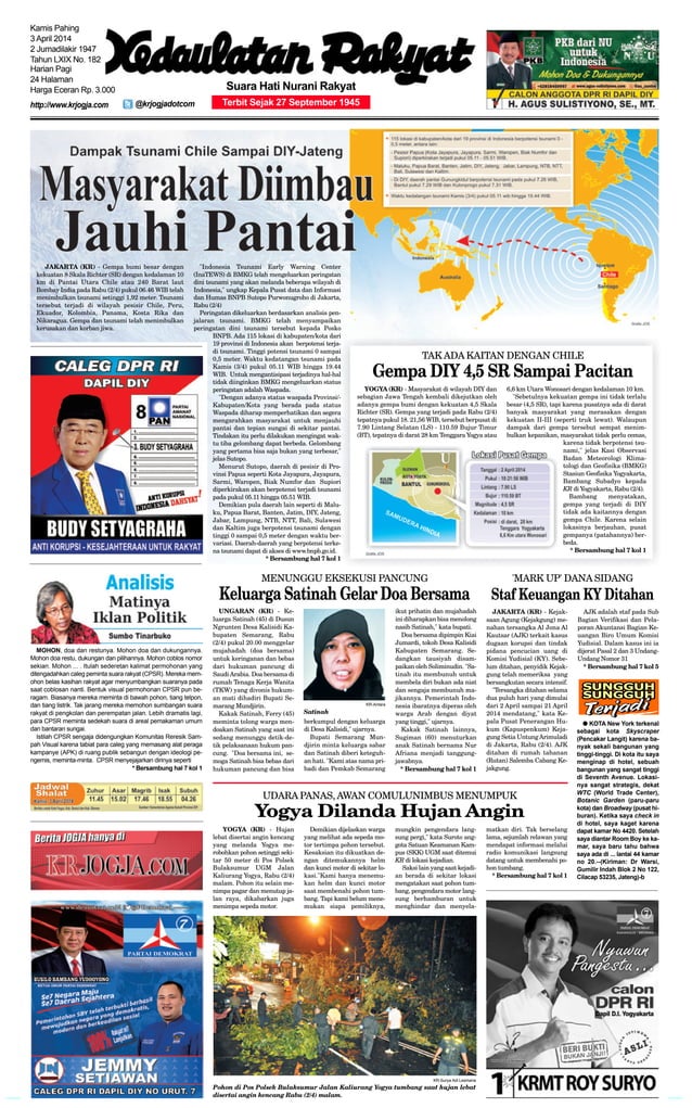Kedaulatan Rakyat 3 Maret 2014 | PDF