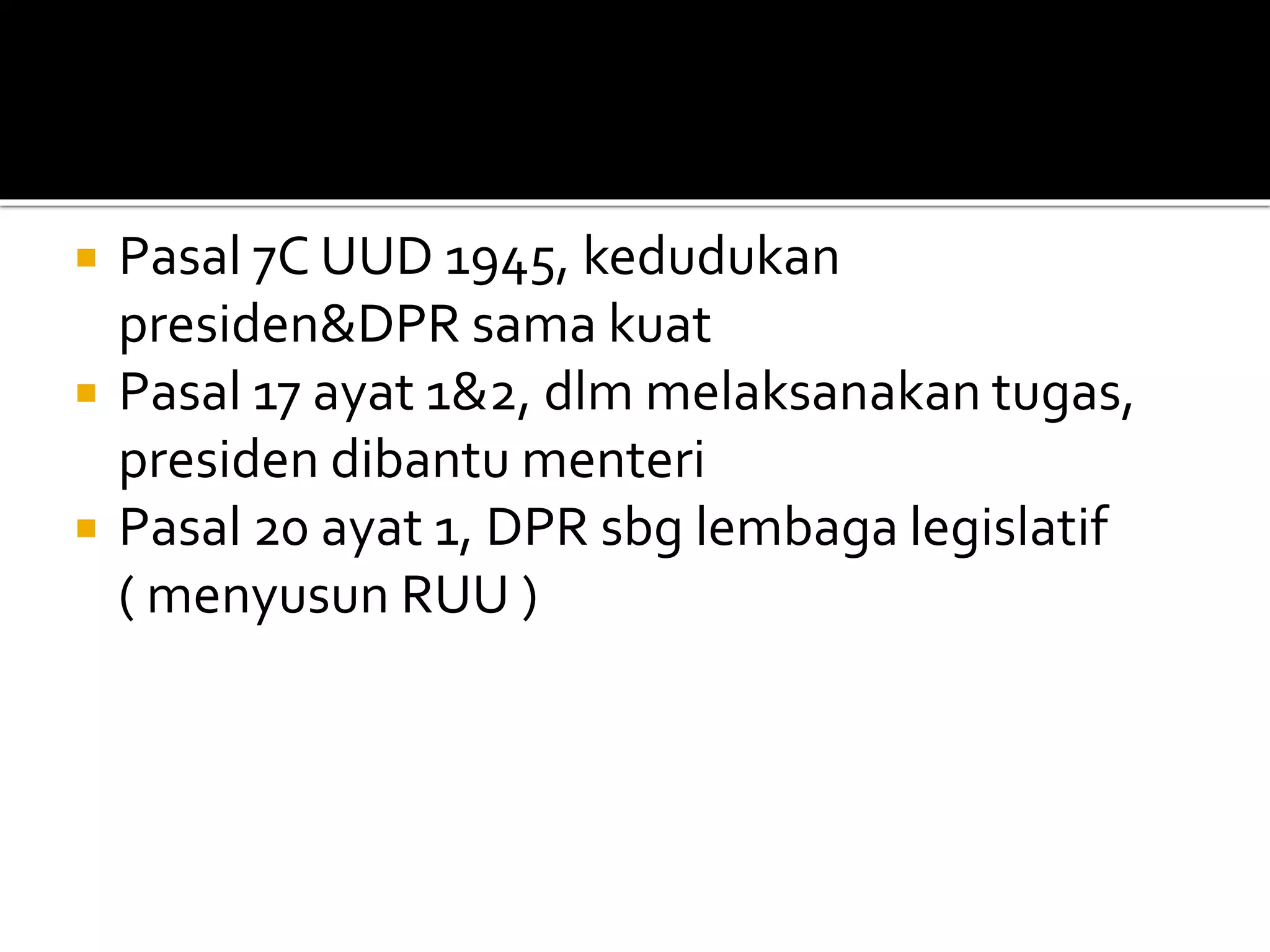 Kedaulatan Rakyat Dalam Sistem Pemerintahan Indonesia Ppt 