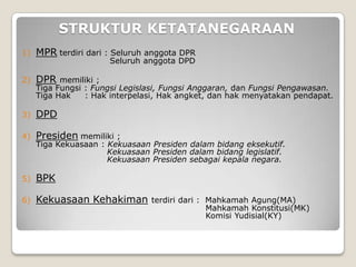 Kedaulatan rakyat dan sistem pemerintahan indonesia ppkn | PPTX