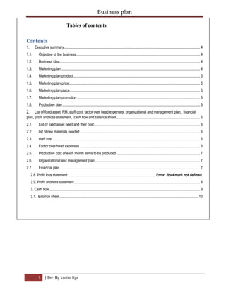 business plan | DOCX
