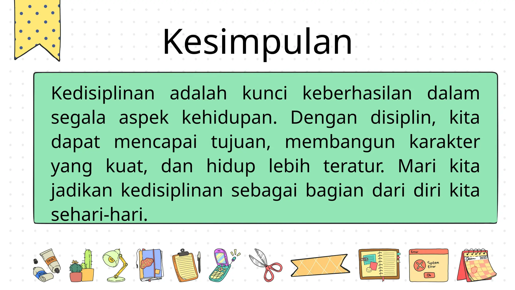 Materi Kedisiplinan untuk LDKS SMP BPL 2024 | PPTX