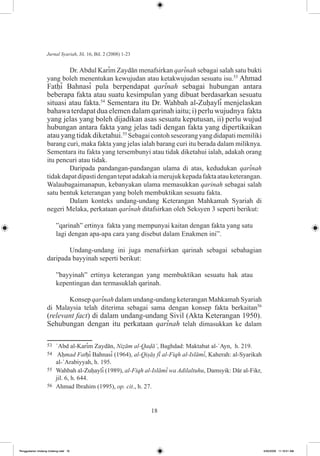 KEDUDUKAN BAYYINAH, SYAHADAH DAN QARINAH DALAM PENGGUBALAN UNDANG ...