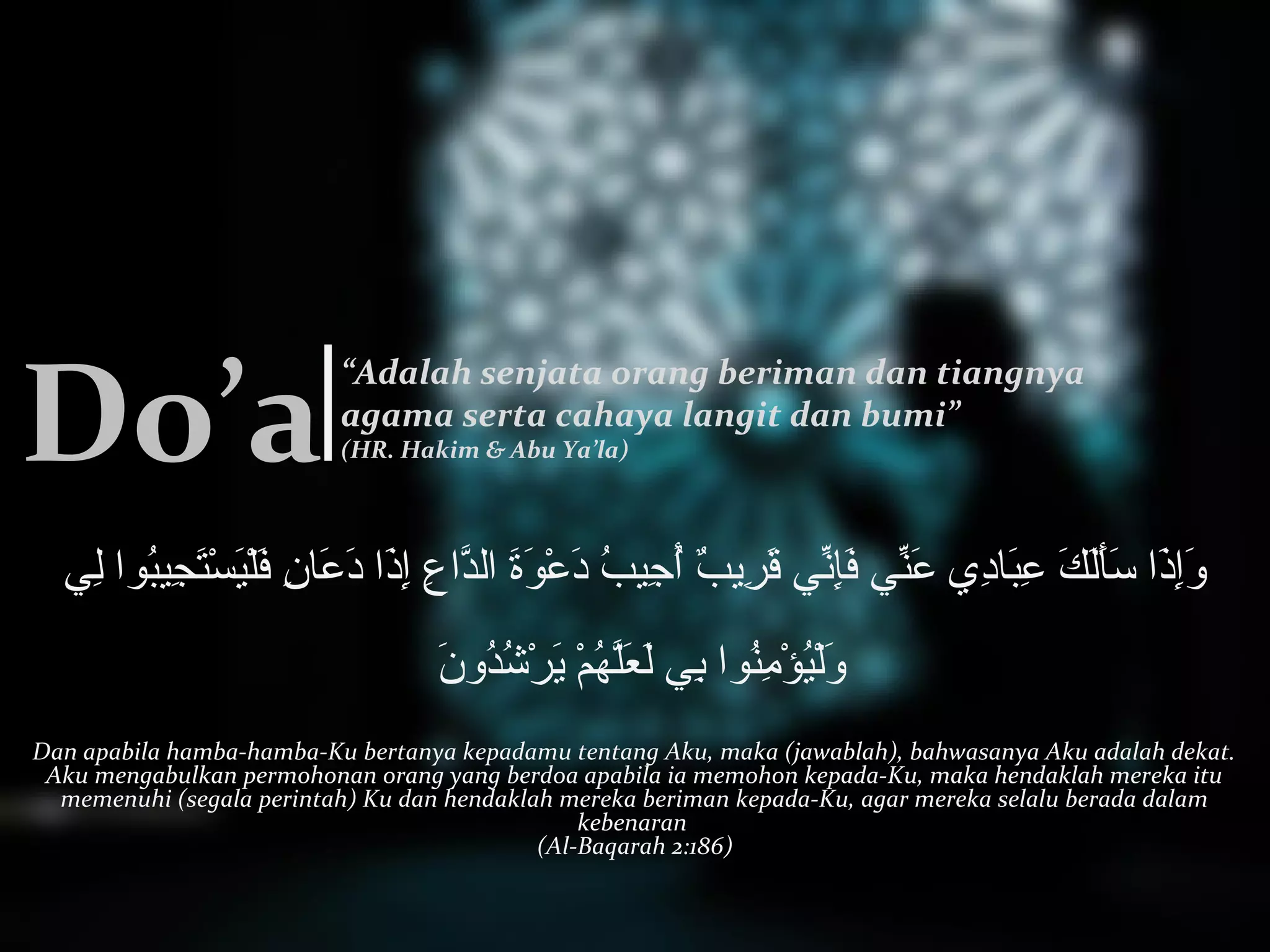 Kedudukan doa dalam islam | PPT