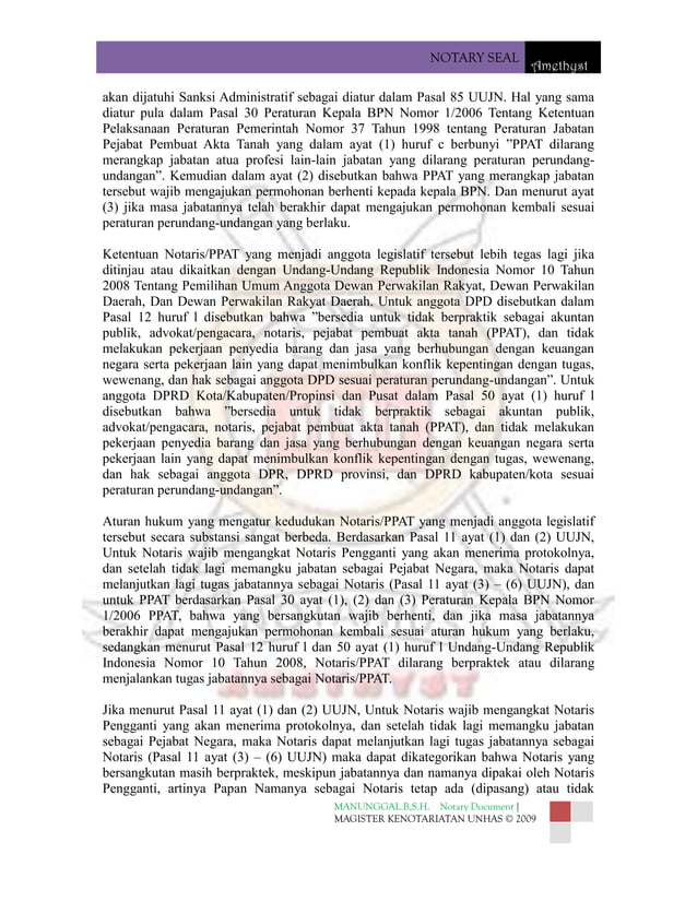 Kedudukan hukum notaris dan ppat yang terpilih sebagai anggota ...