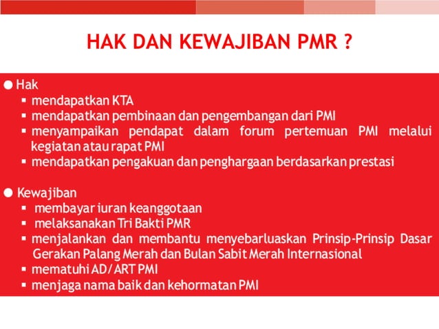 Kedudukan PMR dalam Organisasi PPT (Materi PMR) | PPT