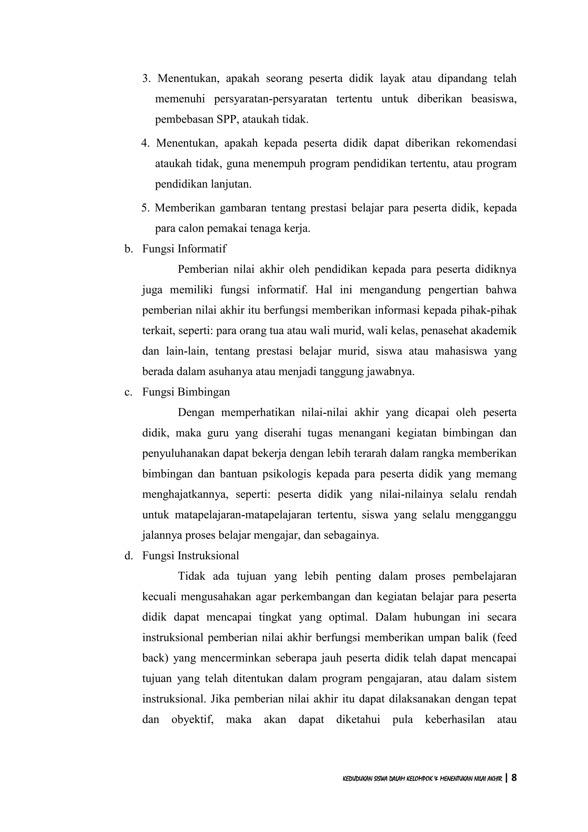 Kedudukan siswa dalam kelas & mencari nilai akhir | DOCX