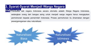 Kedudukan Warga Negara dan Penduduk Indonesia | PPTX
