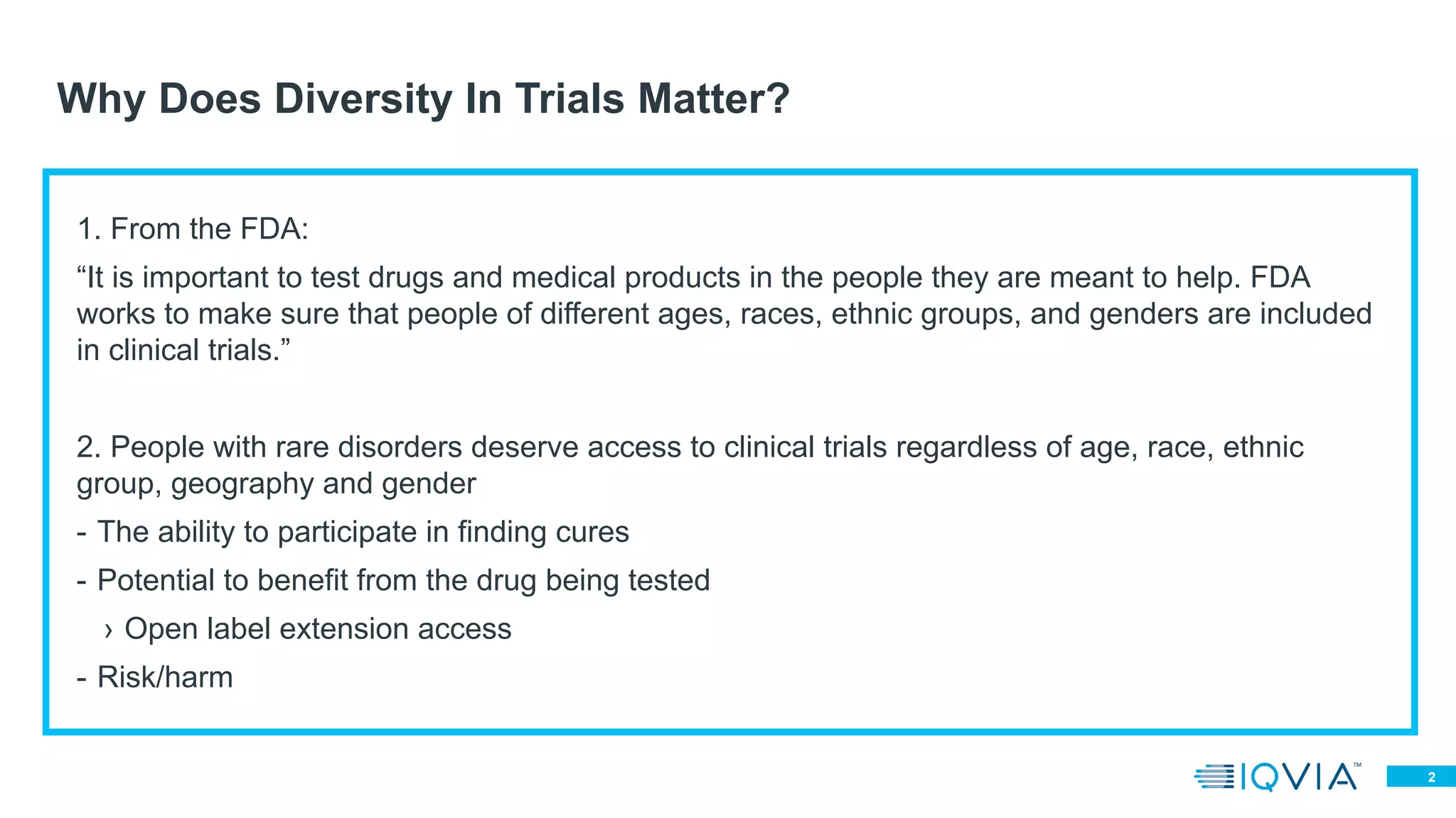 STREAM THREE: Jeff Keefer, Inclusion in Clinical Trials | PPT