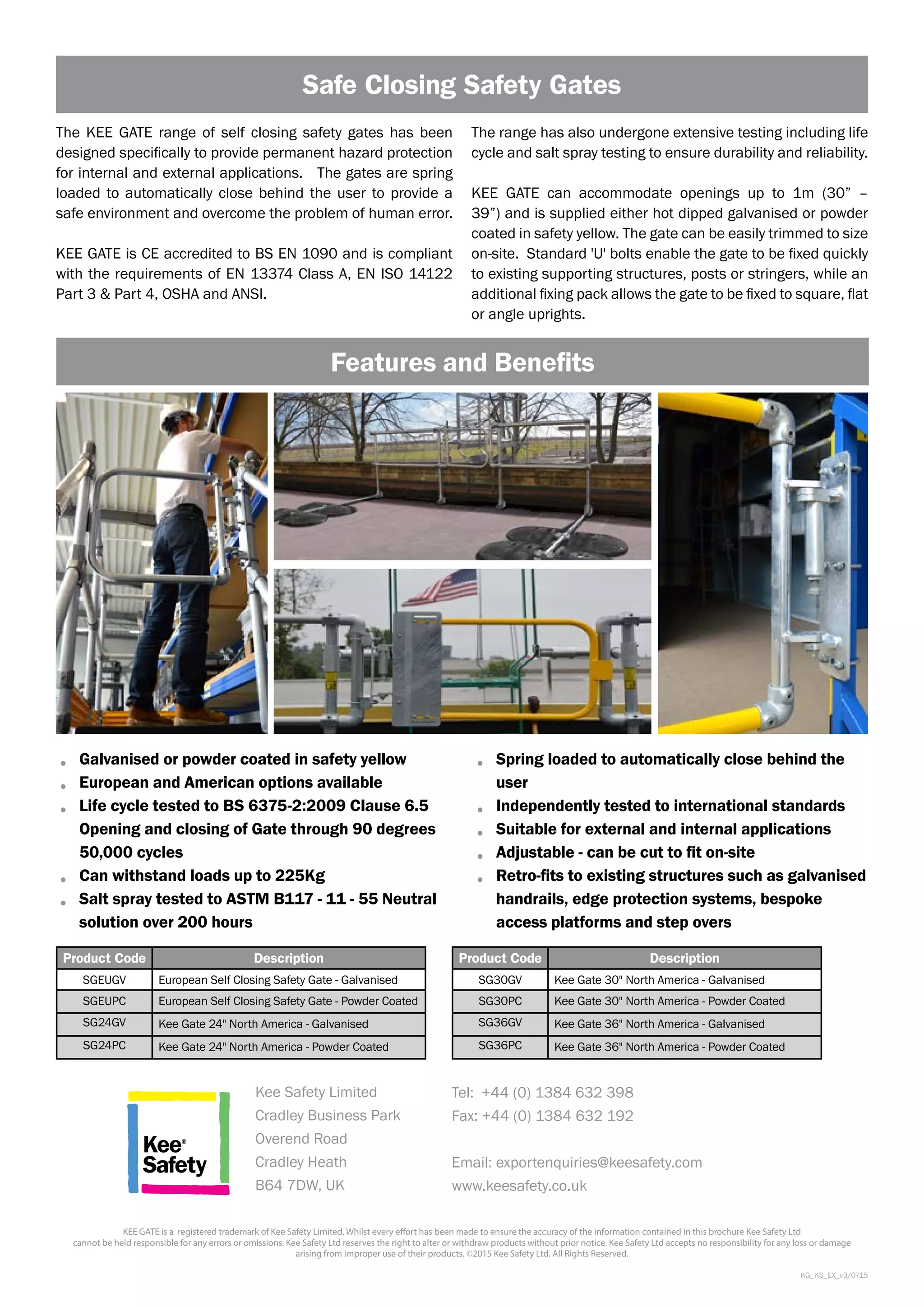 Kee Safety Self Closing Gate 2pp | PDF