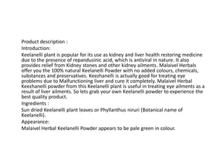 Keelanelli Powder.pdf | Herbs and Supplements | Alternative Medicine