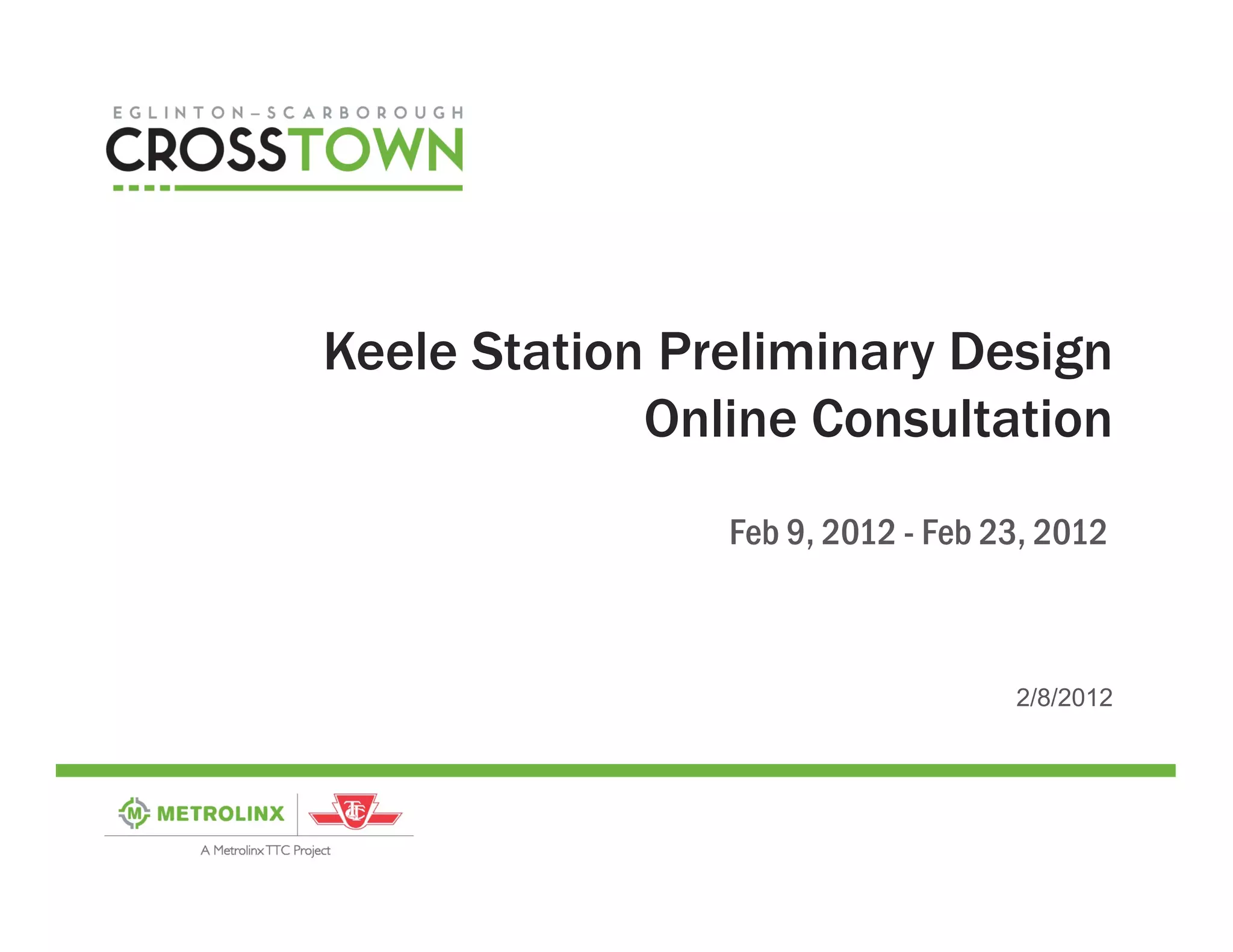 Keele Station: Preliminary Design Consultation | PDF | Rail Travel ...