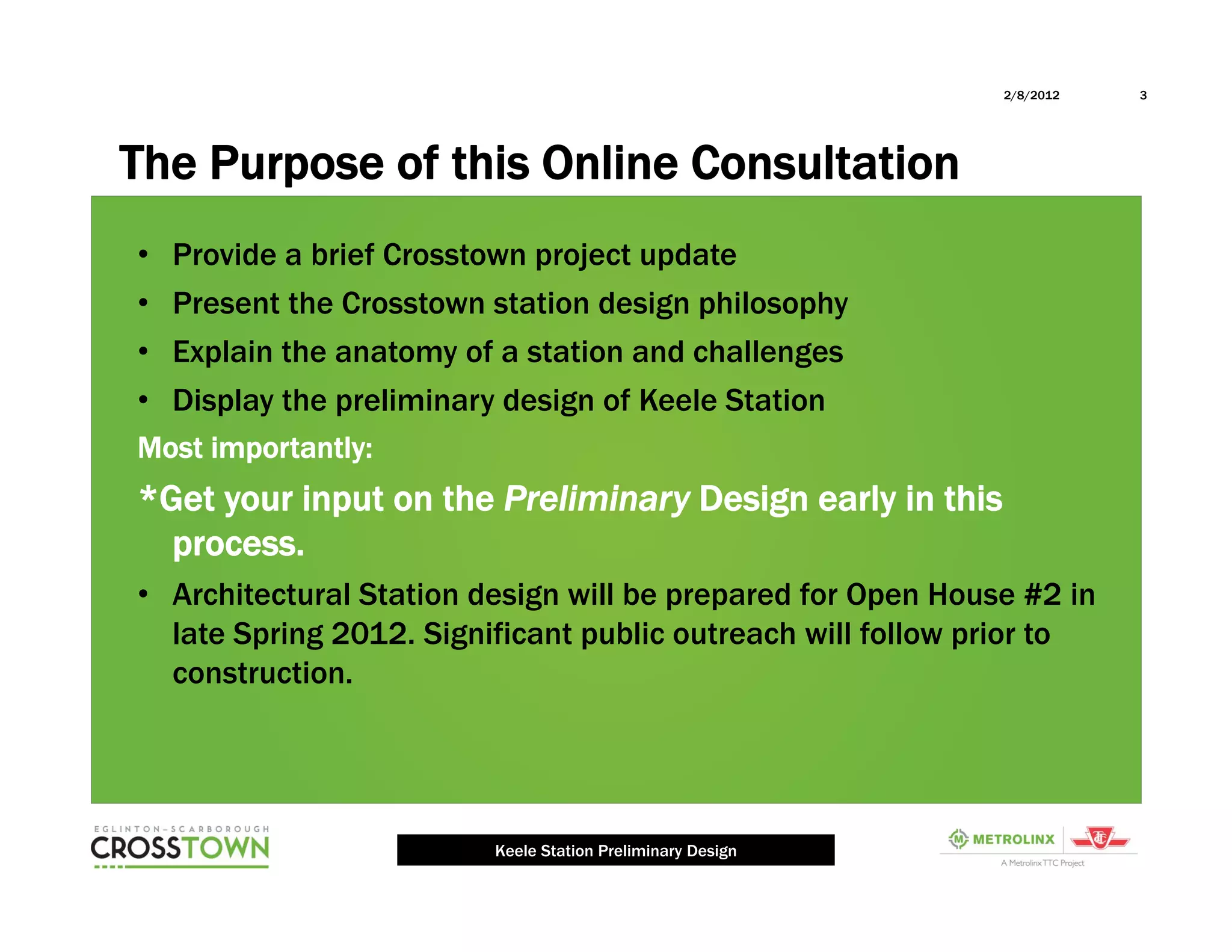 Keele Station: Preliminary Design Consultation | PDF | Rail Travel ...