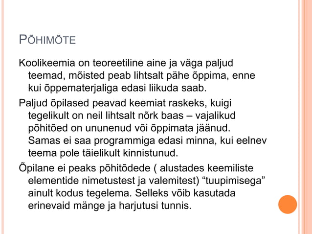 Keemia.Projekt, 12kl | PPTX