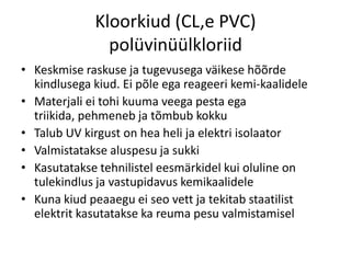 Keemilised kiud II osa | PPT