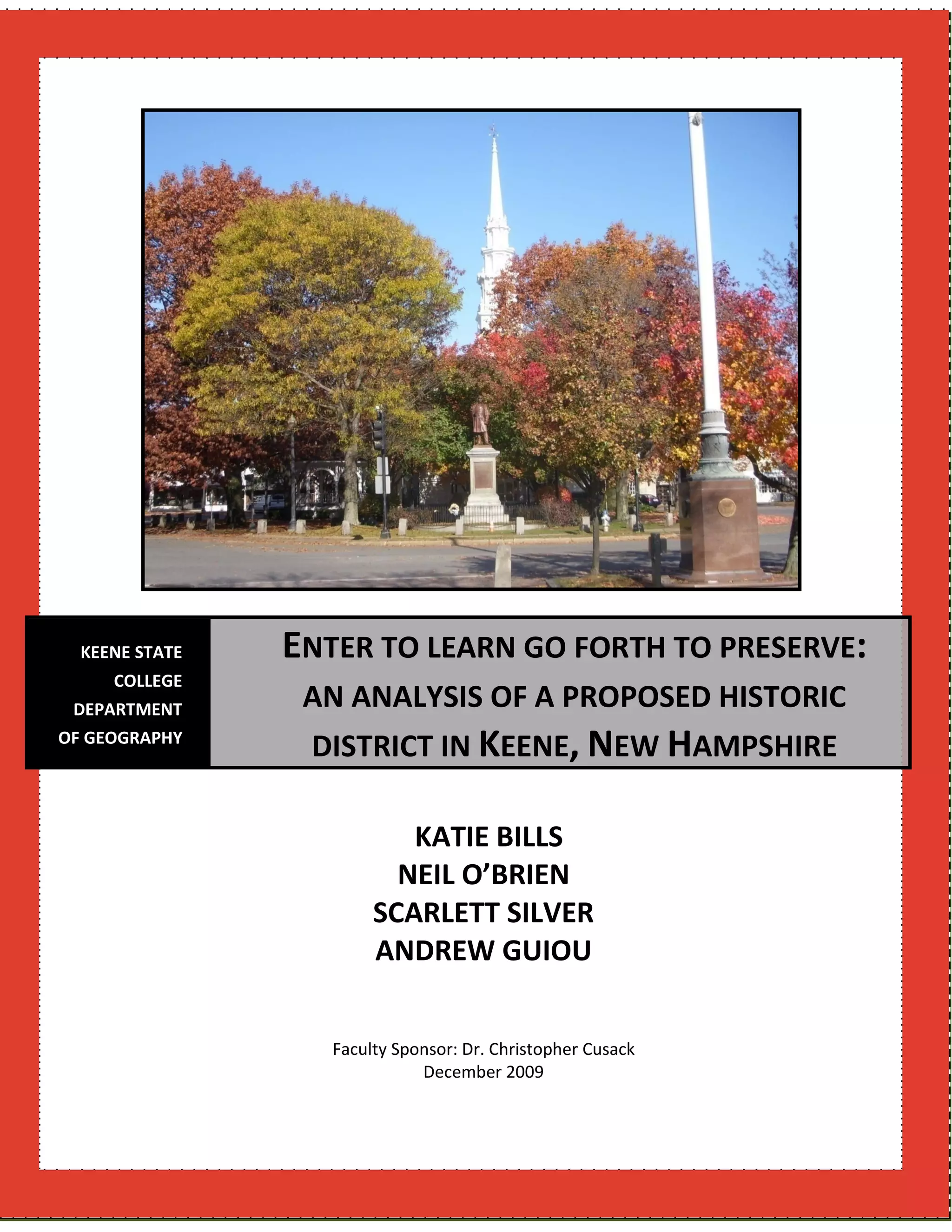 Keene Historic Preservation | PDF