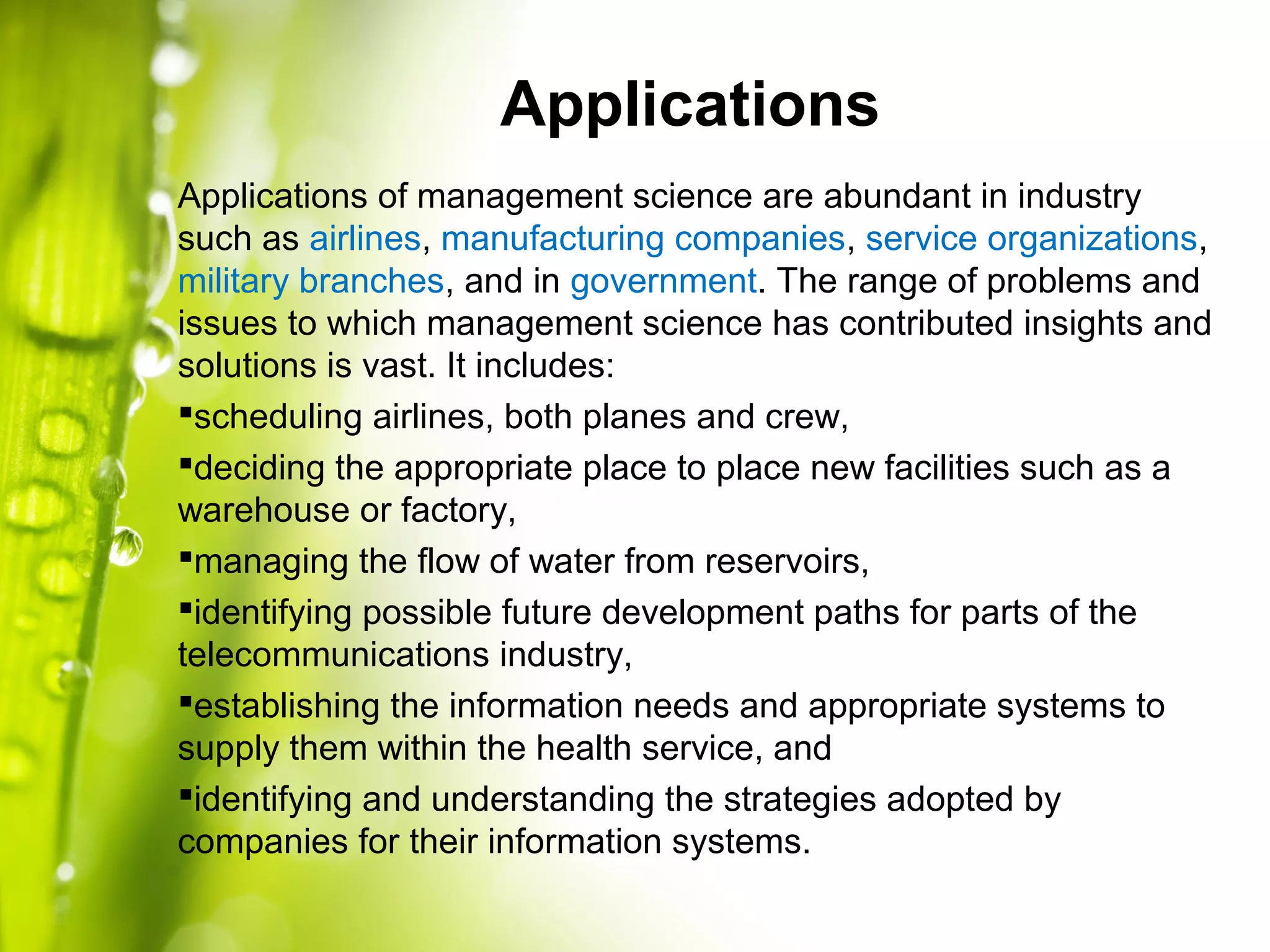 Management Science PPT | PPT