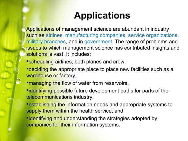 Management Science PPT | PPT | Business | Business and Finance