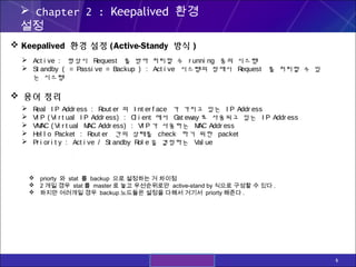 Keepalived, haproxy | PPT