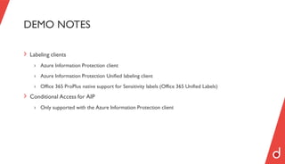 O365Con19 - Keep Control of Your Data with AIP and CA - Bram de Jager | PPT