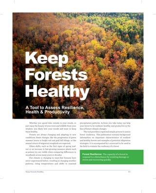 Keep Forests Health: A Tool to Assess Resilience, Health and ...