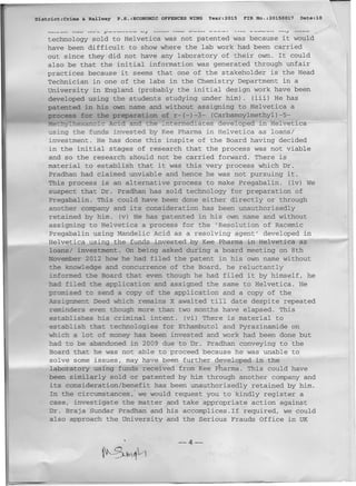 Kee Pharma Fir Against B.S. PRADHAN EOW | PDF