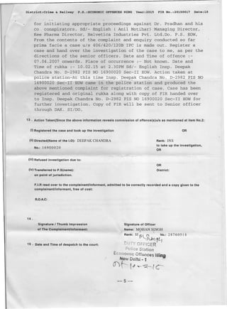 Kee Pharma Fir Against B.S. PRADHAN EOW | PDF