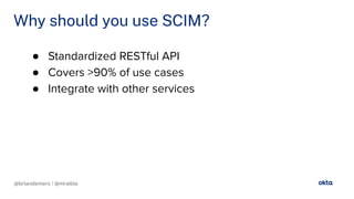 Keep Identities in Sync the SCIMple Way - ApacheCon NA 2022 | PDF