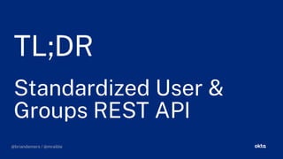 Keep Identities in Sync the SCIMple Way - ApacheCon NA 2022 | PDF