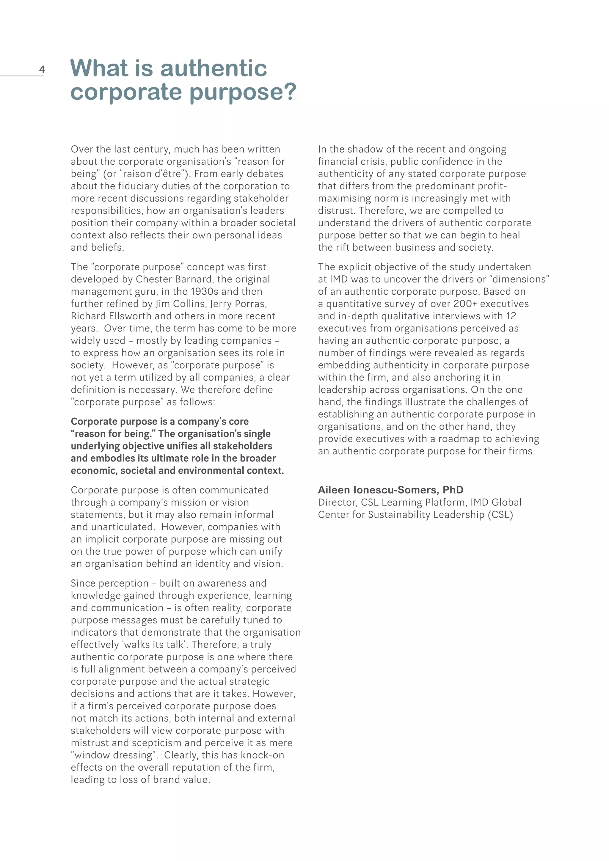 Keeping it real - How authentic is your Corporate Purpose? | PDF