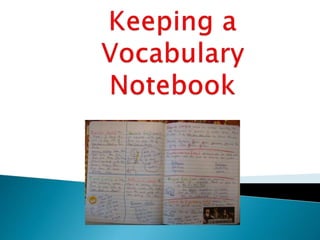 Keeping a vocabulary notebook | PPTX
