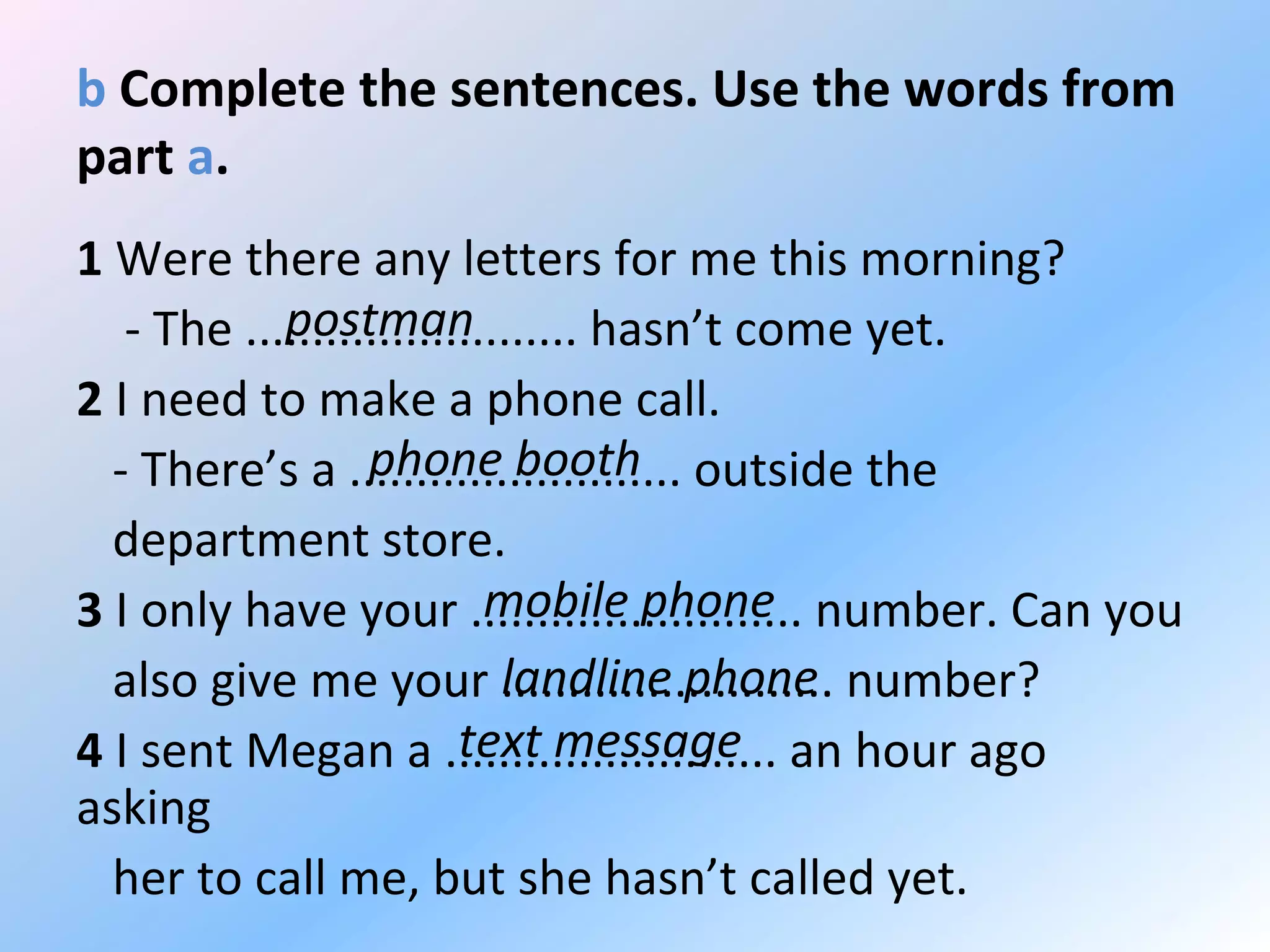 Keeping in touch | PPT