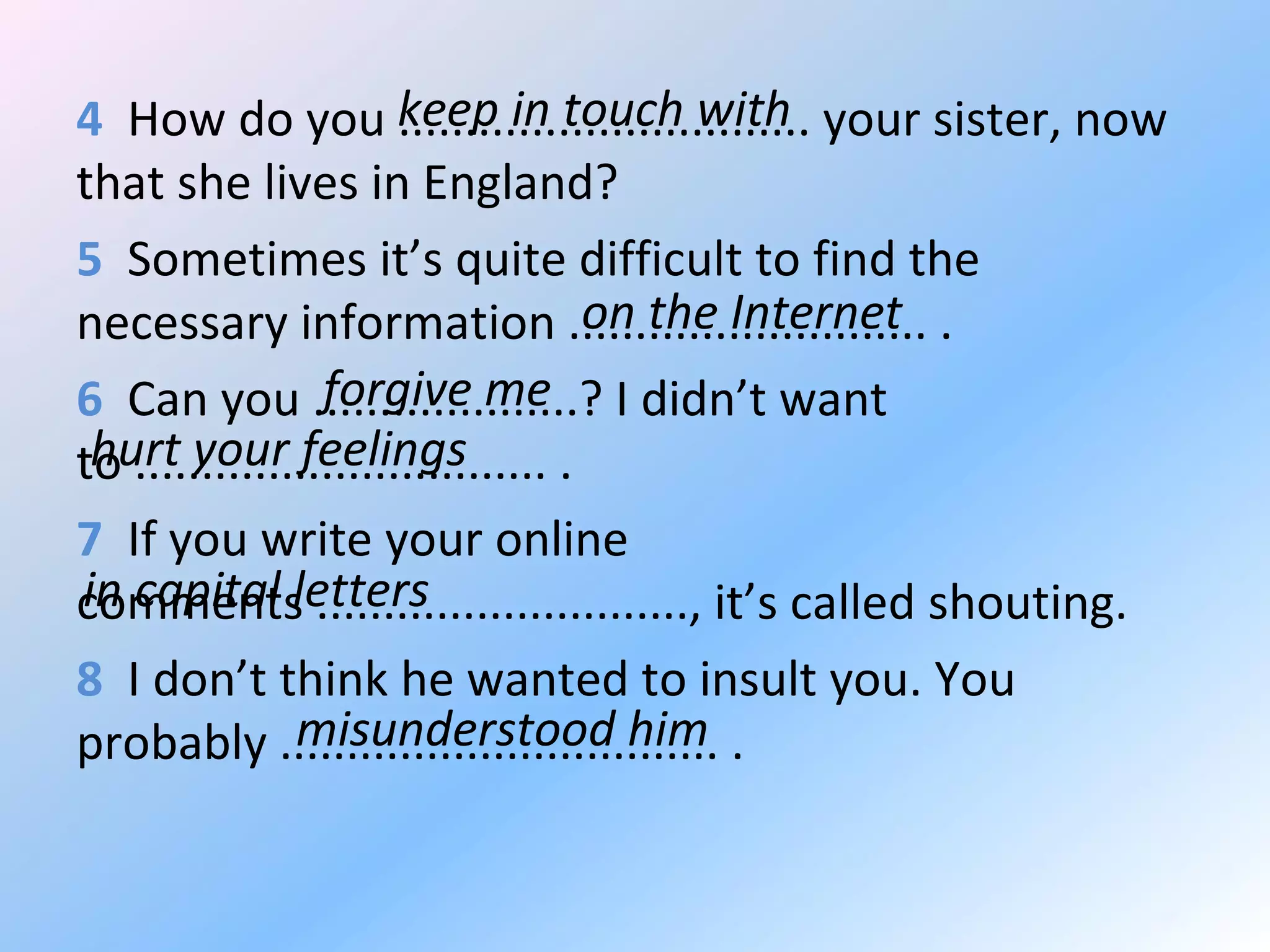 Keeping in touch | PPT