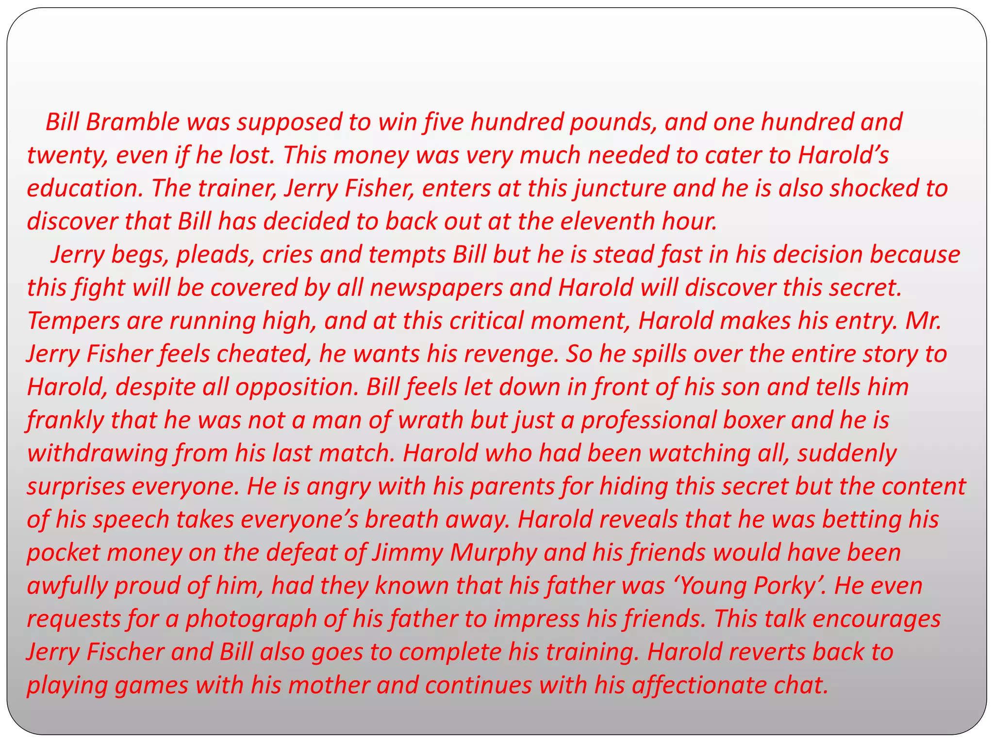 Keeping it from harold | PPTX