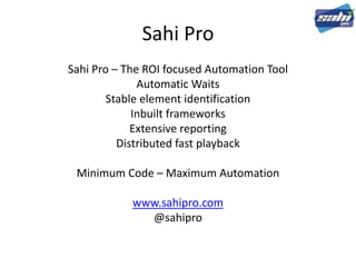 Keeping Pace with Product Evolution - UI Automation Framework ...