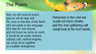 Keeping Quiet POEM | PPTX