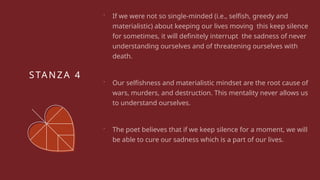 Keeping Quiet (1).pptx english class 12 cbse | PPTX | Poetry | Books ...