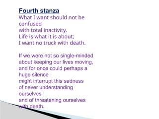 KEEPING QUIET ppt.pptx for grade 12th literature | PPTX