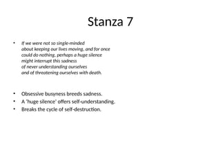 Keeping QuietStanzaExplanation In Best queslity | PPTX