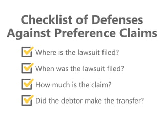 Keeping the Gold: Successfully Resolving Preference Claims | PDF
