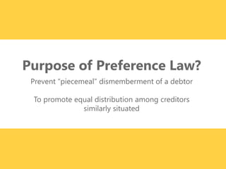 Keeping the Gold: Successfully Resolving Preference Claims | PDF
