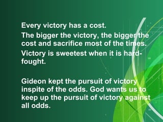 Keeping Up The Pursuit Of Victory | PPT