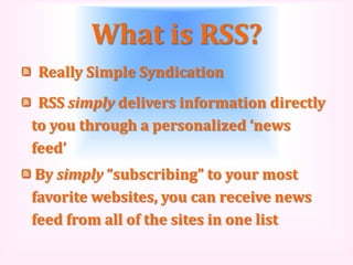 Keeping up with rss slide share | PPT