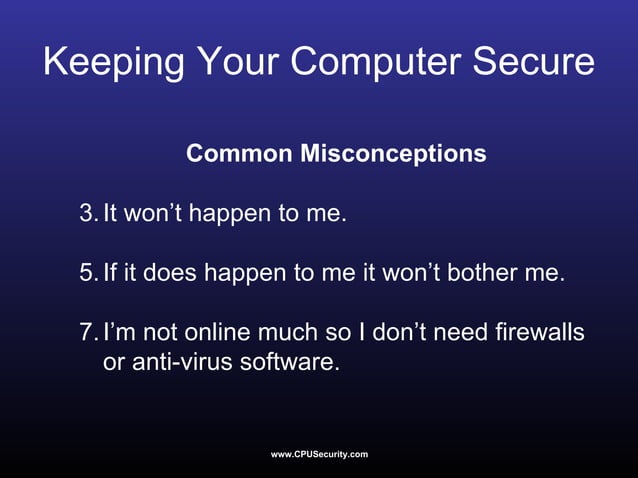 Keeping Your Computer Secure | PPT | Antivirus Software | Computer Software and Applications